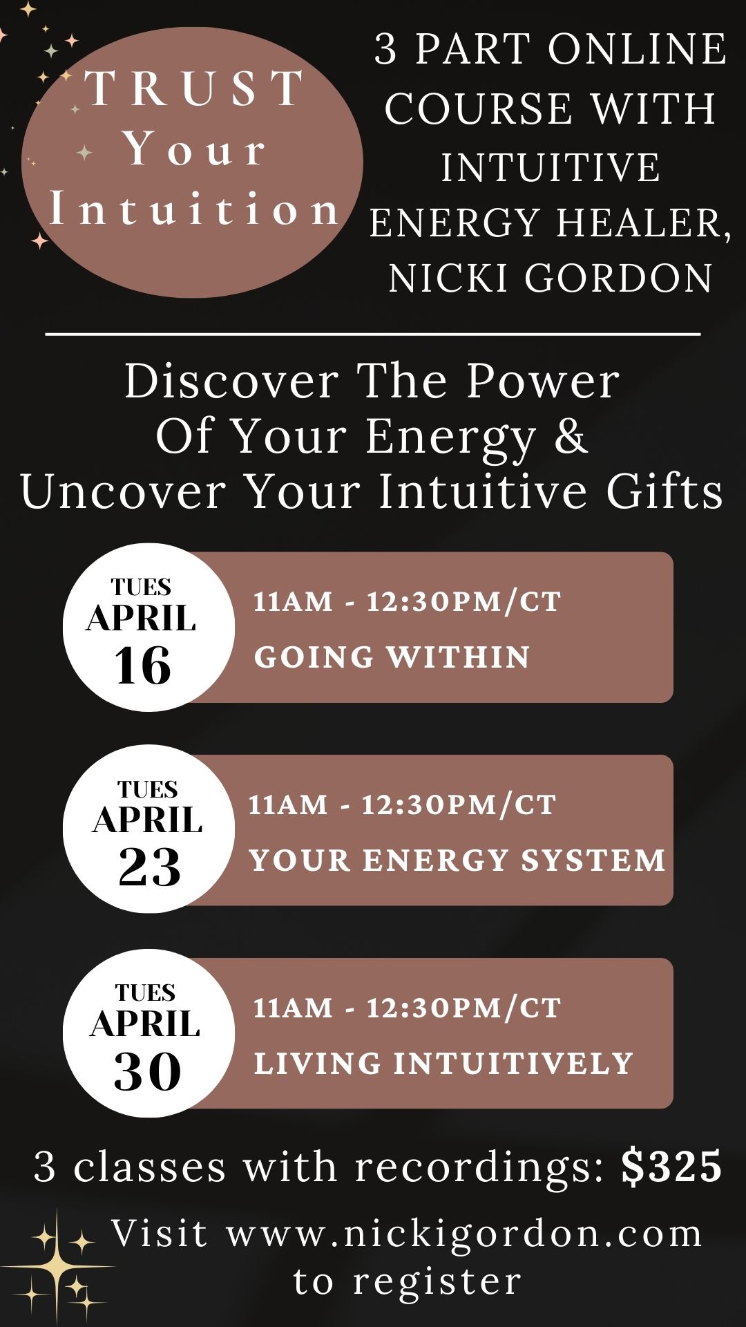 Events | Nicki Gordon Energy Healing Energy Healing